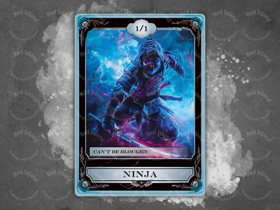 NINJA Vibrant Fantasy Art Token for MTG and Other Trading Card Games ...