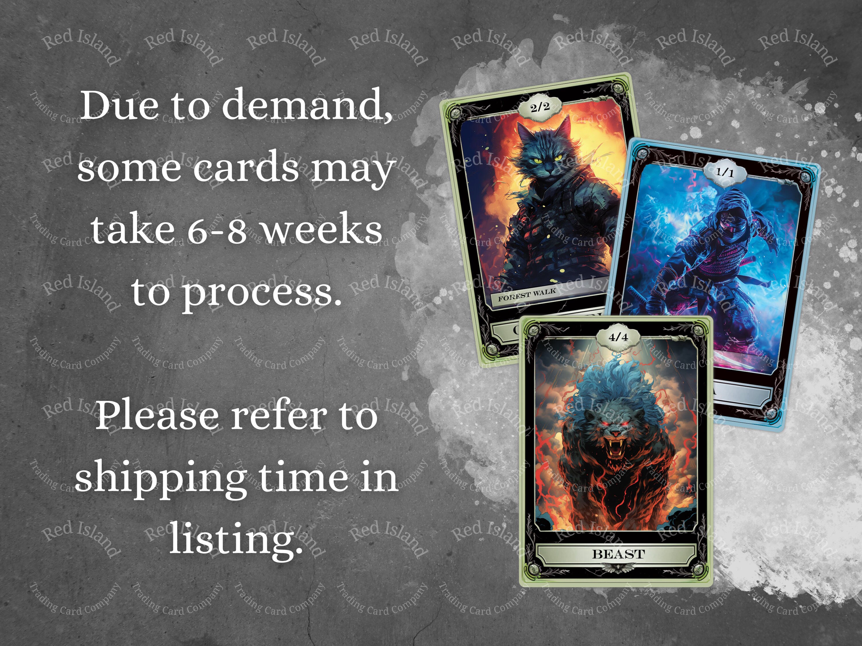 BEAST Vibrant Fantasy Art Token for MTG and Other Trading Card Games ...