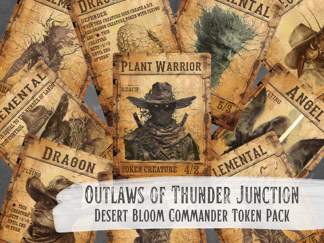 Outlaws of Thunder Junction Custom Tokens for MTG Desert Bloom ...