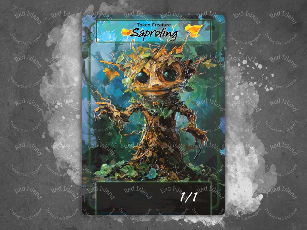 2 X Saproling MTG Custom ECO Tokens Free Shipping Impasto Oil Painting ...