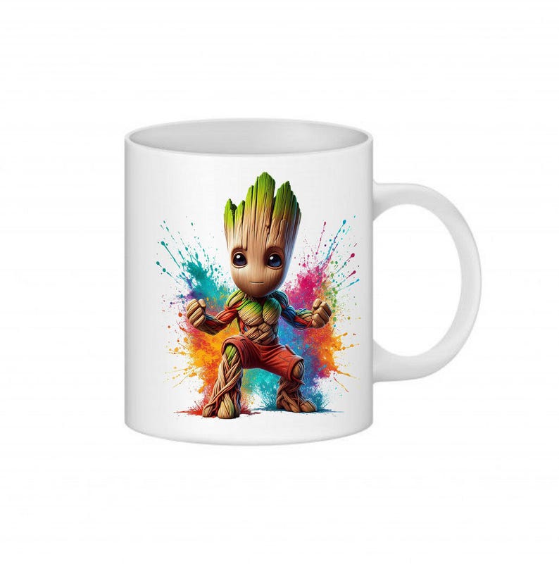 Set of 5 PNG Watercolor Splash Baby Groot Png Digital Images for ...