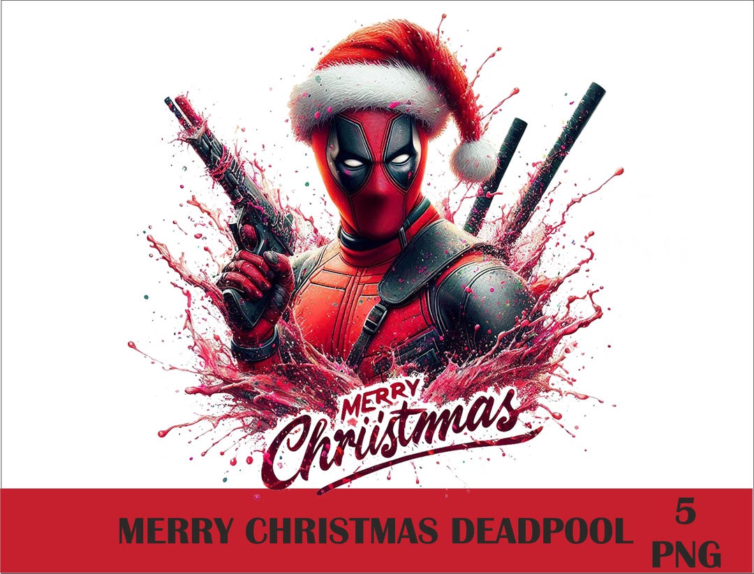 Set of 5 PNG Watercolor Splash Deadpool Png Digital Images for Printing ...