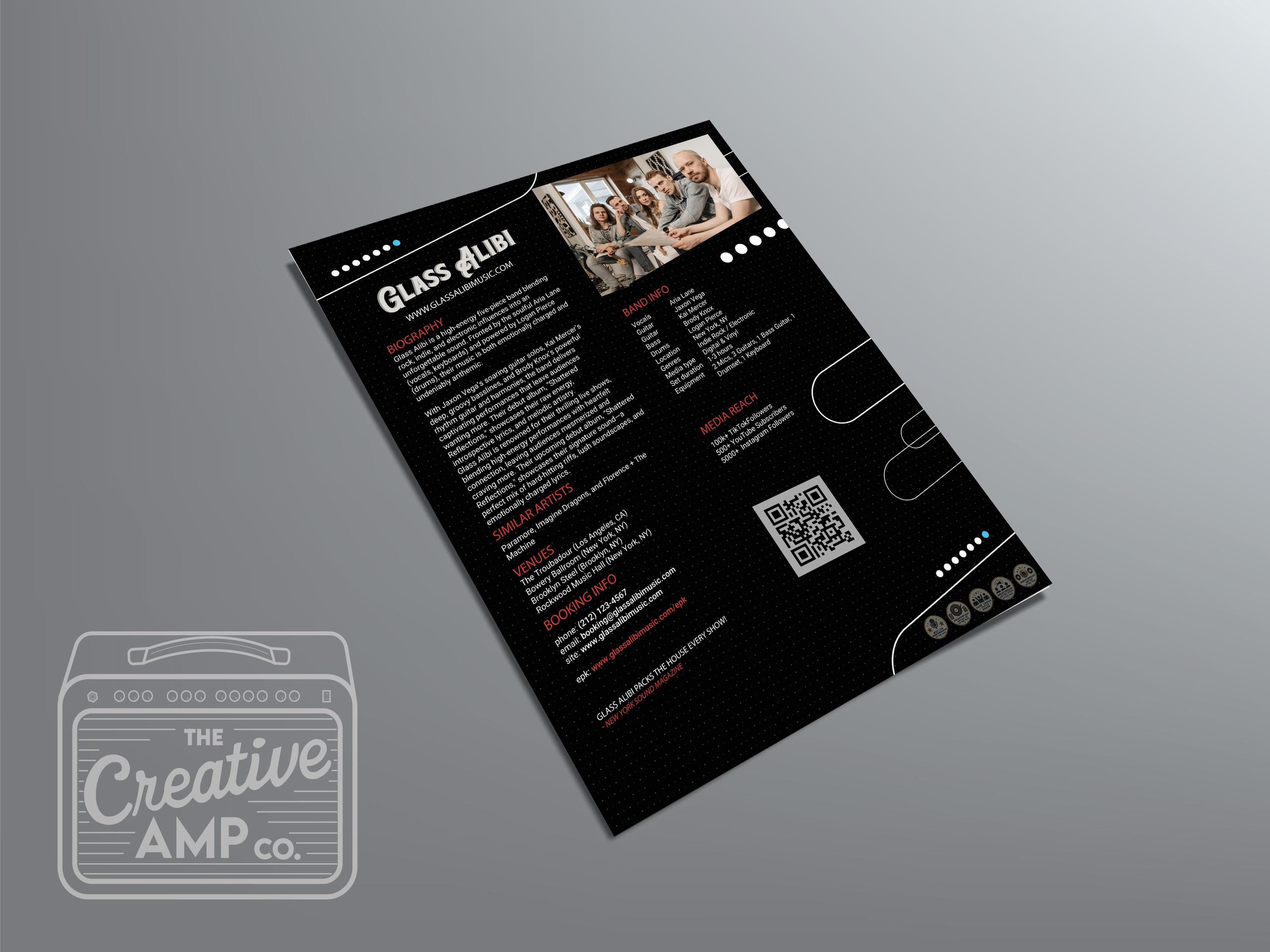 Editable Band Epk Template Professional Electronic Press Kit For