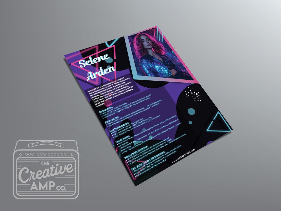 Customizable Artist EPK Template for Canva | Musician Press Kit ...