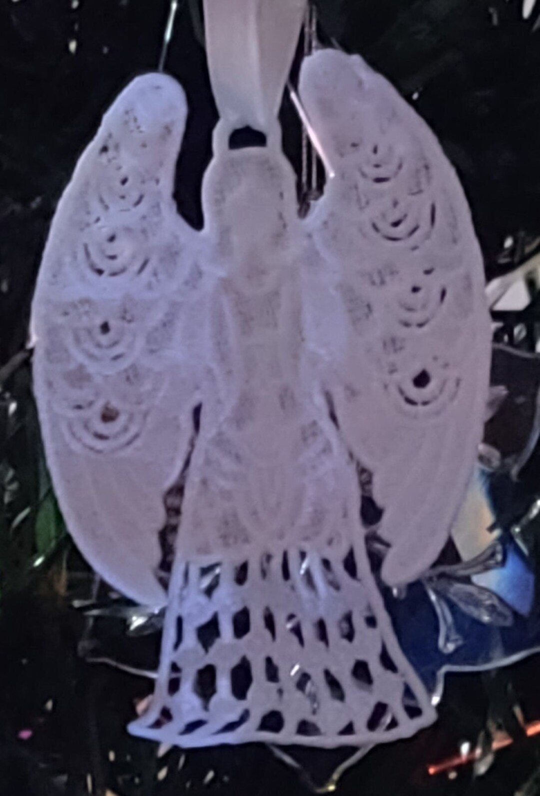 Grateful Angel a Free Standing Lace Ornament. A Finished Embroidery ...