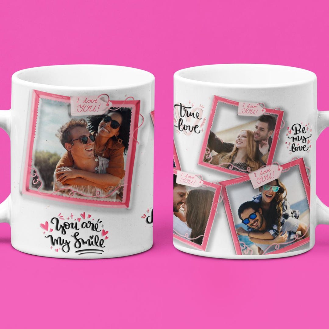 Personalized Photo Collage Mug, Photo Collage With Mug for Her Birthday ...