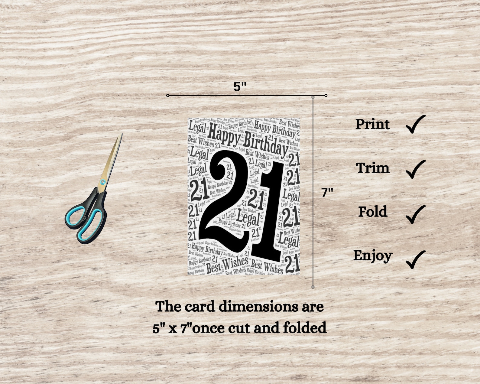 21st Birthday Card: Typography Milestone Design (printable PDF) - Etsy