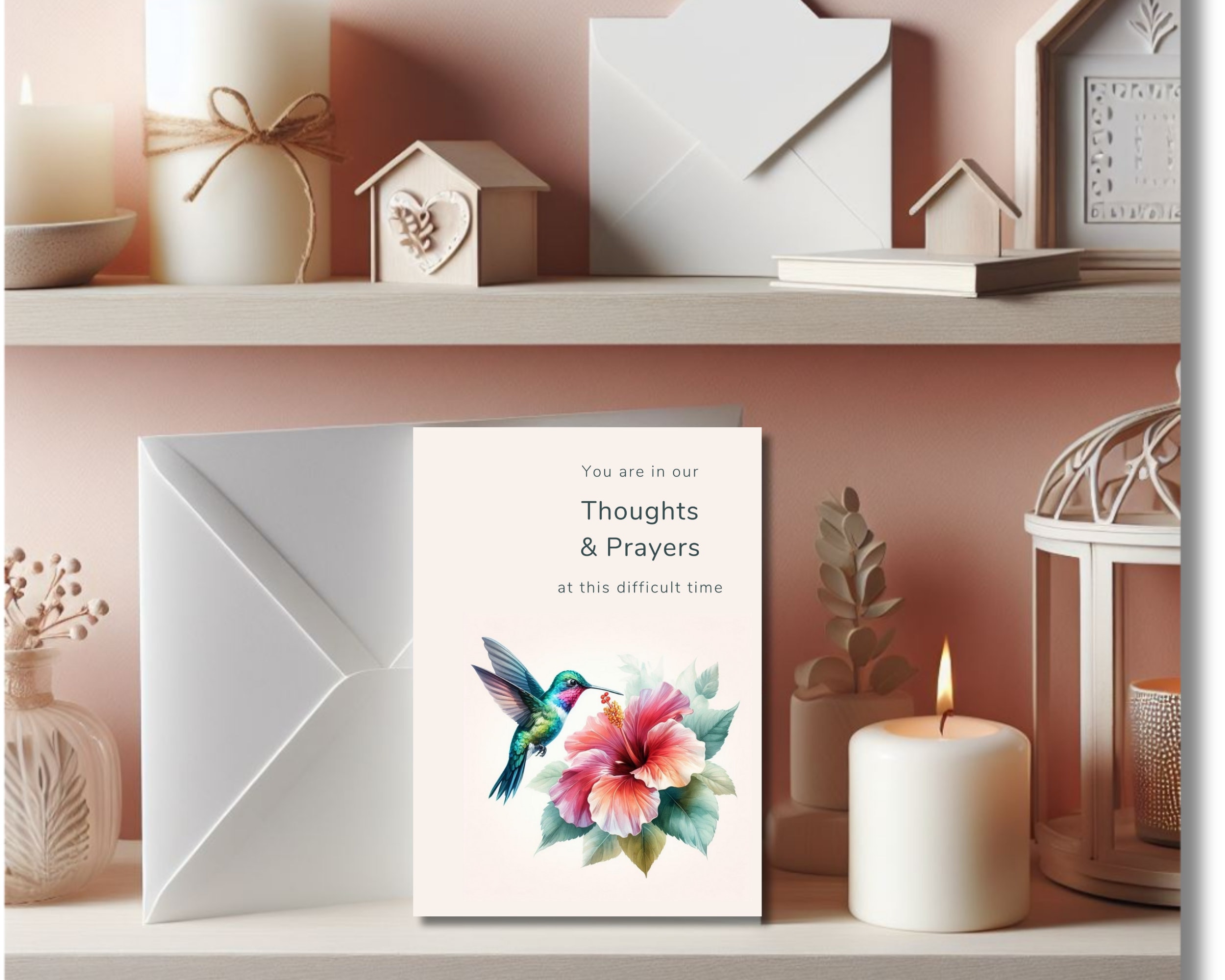 Printable Sympathy Card Thoughts and Prayers Sympathy Print Now Card ...