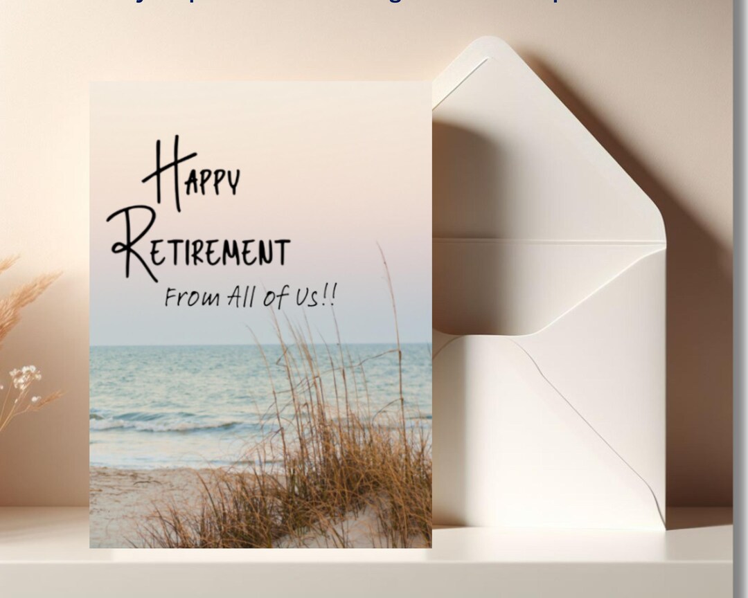 Ocean View Retirement Card From Coworkers (printable) - Etsy