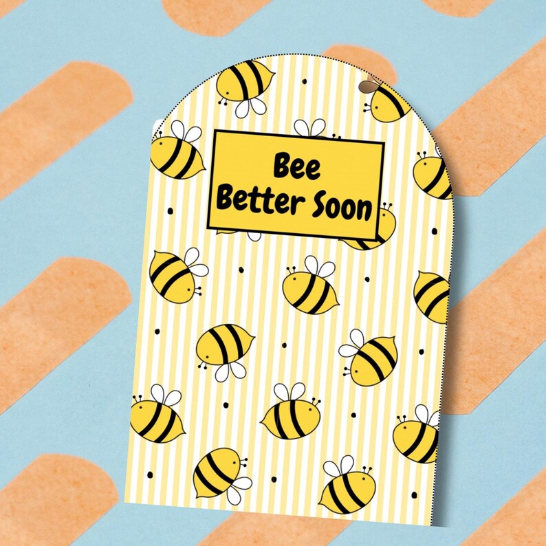 Printable Be Better Soon Get Well Card Bees Wishes Speedy Recovery ...