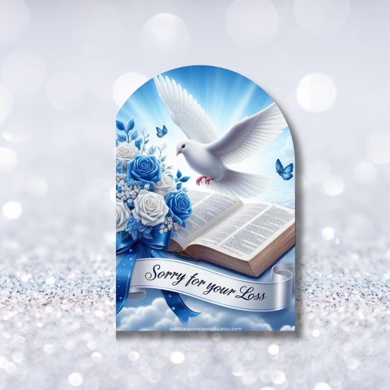 Sympathy Printable Card Dove of Peace With Sympathy for Loved One or ...