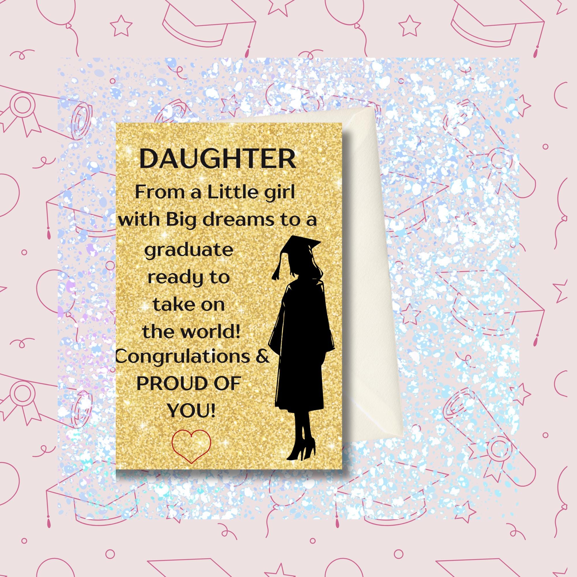 Printable Daughter Graduation Card I’m Proud of You Card High School or ...