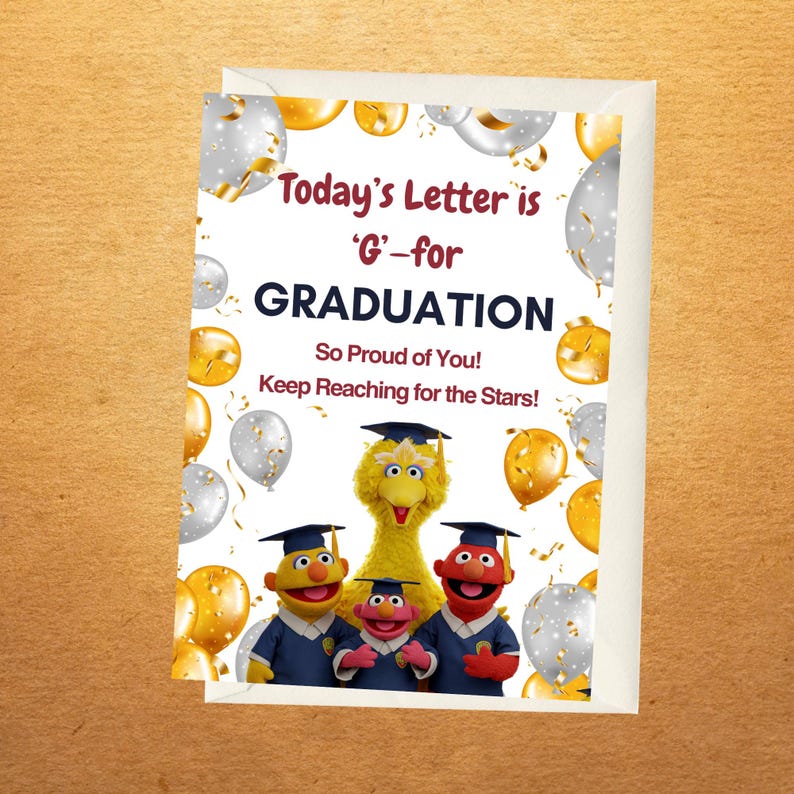 Printable Graduation Puppet Card Cute Congrats Card for Pre K ...