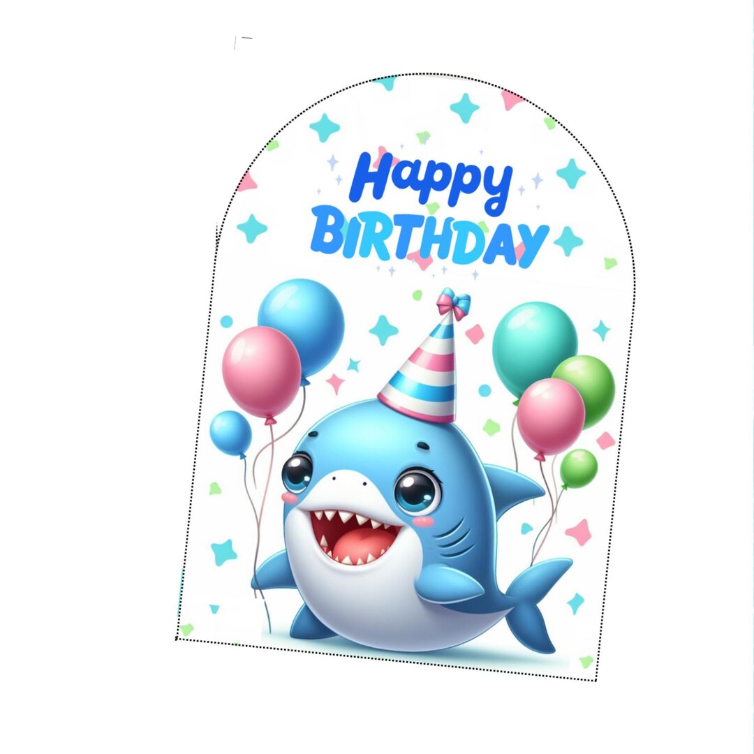 Printable Birthday Card Baby Shark Card Cute Shark Card Birthday Card ...