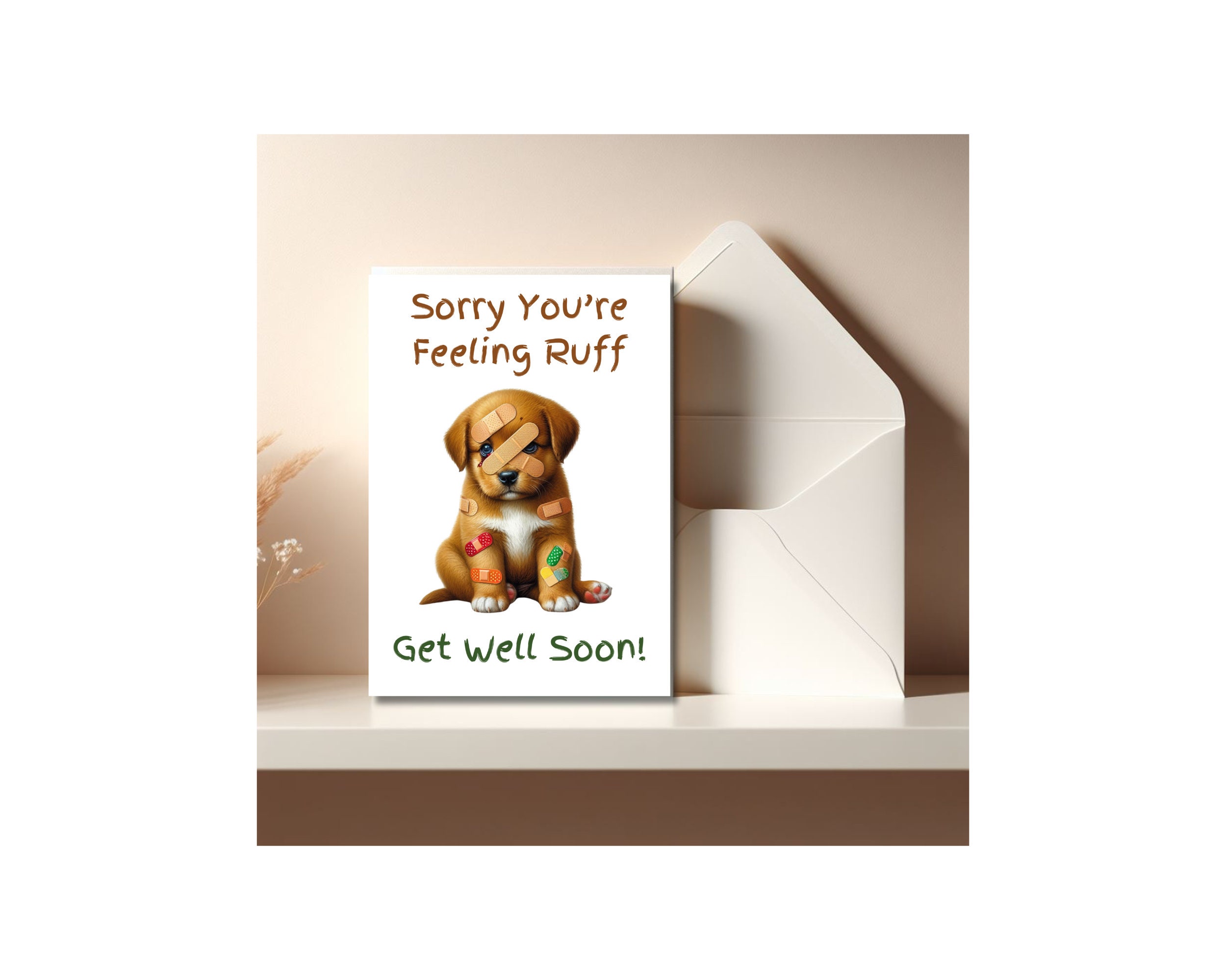Printable Get Well Soon Card, Dog Get Well Card, Cute Get Well Card ...