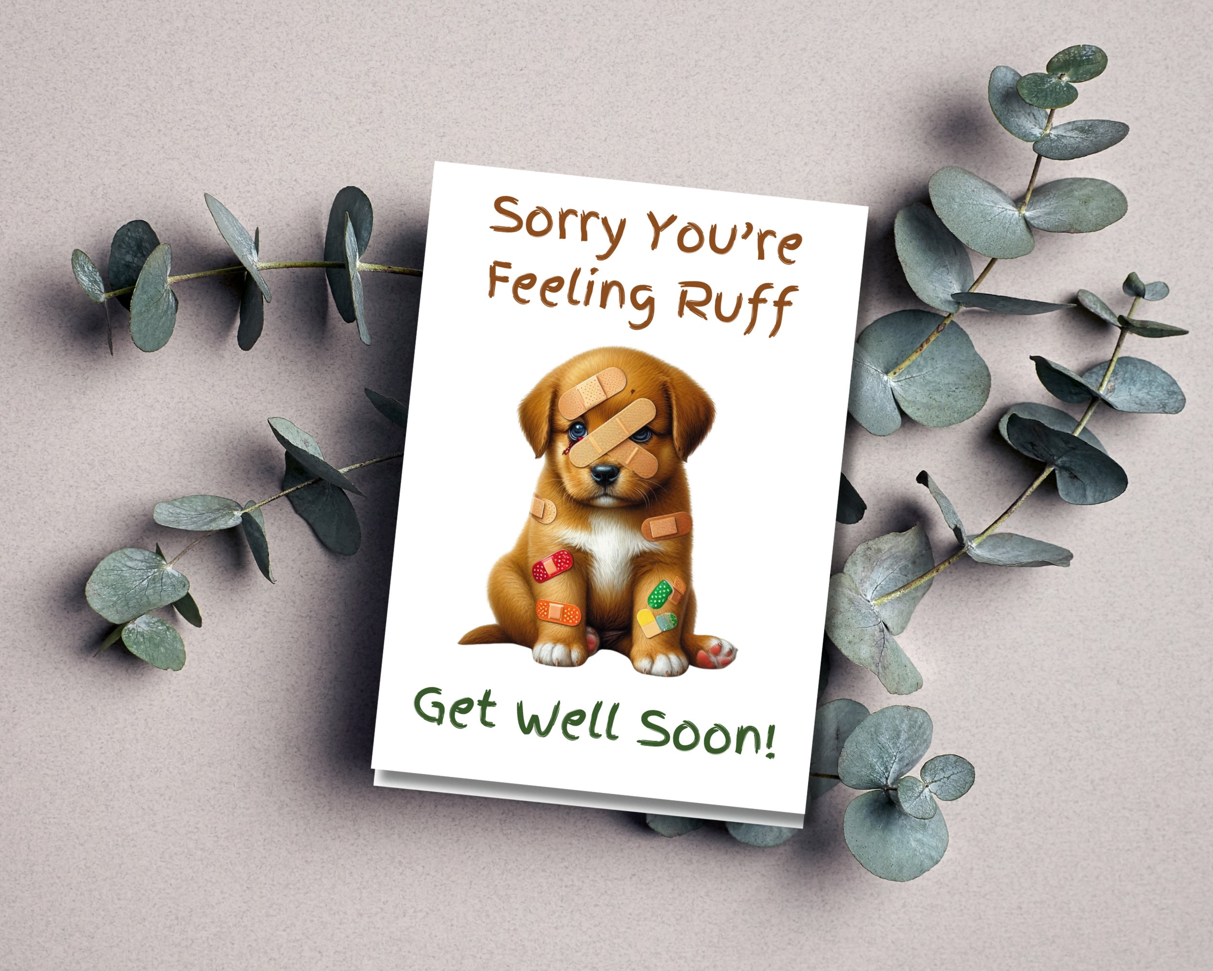 Printable Get Well Soon Card, Dog Get Well Card, Cute Get Well Card ...