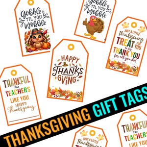 Thankful Printable Tag Printable Thanksgiving Treat Bags Git Tags for ...