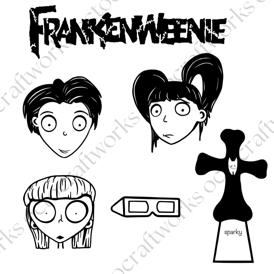 Frankenweenie Svg, Frankenweenie Clip Art , Frankenweenie Dog , Sparky ...