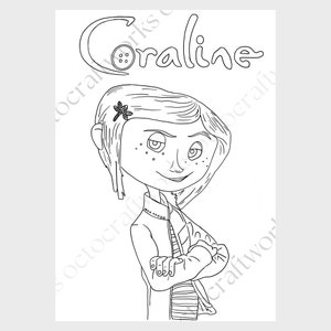 Coraline Coloring Pages Pack of 10 , Digital Download Coloring Pages ...