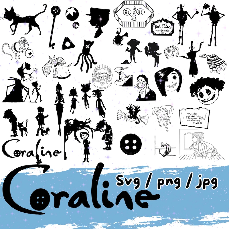 Coraline Clip Art Png - Etsy