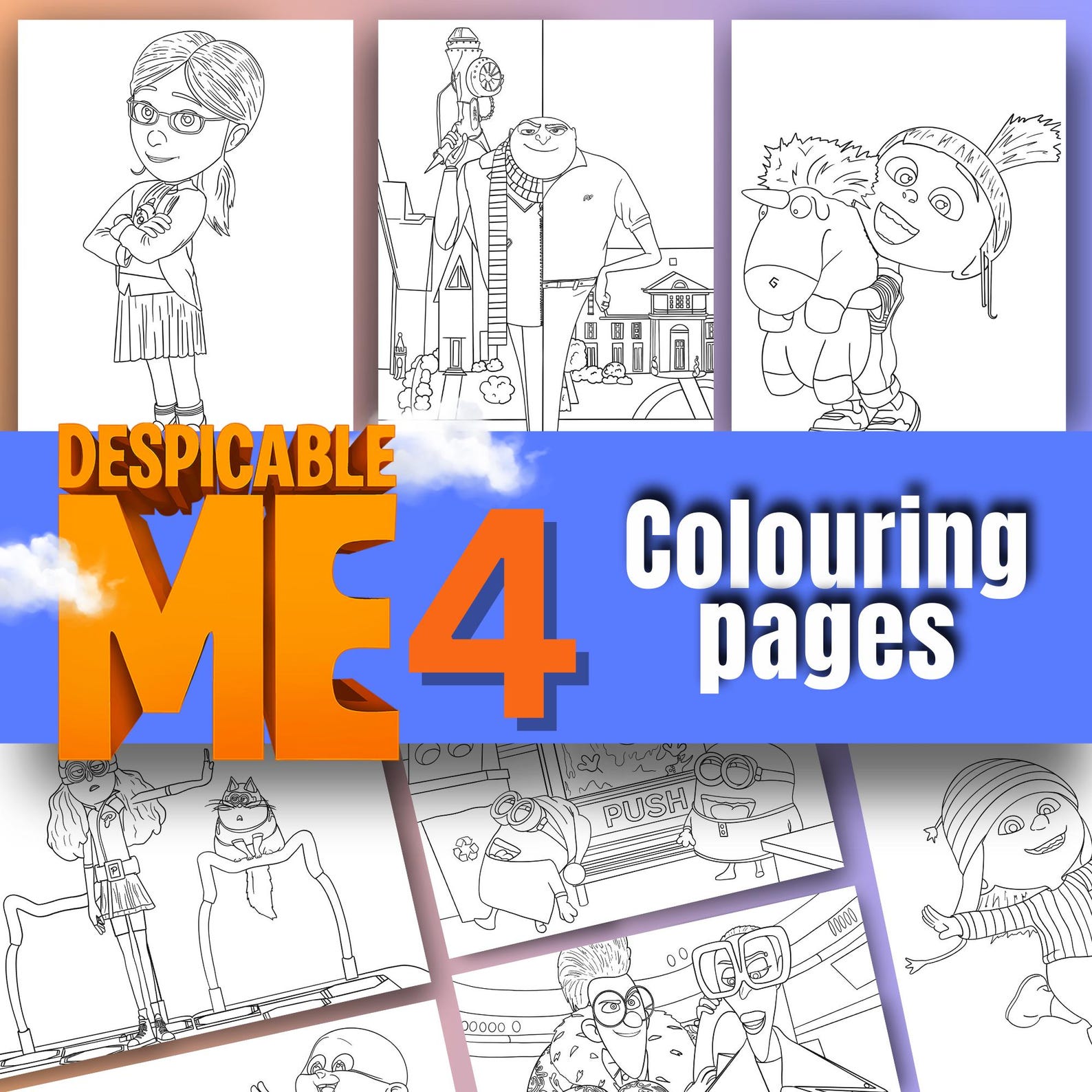 Despicable Me 4 Coloring Pages , Kids Coloring Pages , Kids Activity ...