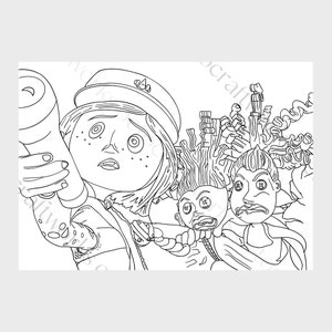 Coraline Coloring Pages Pack of 10 , Digital Download Coloring Pages ...