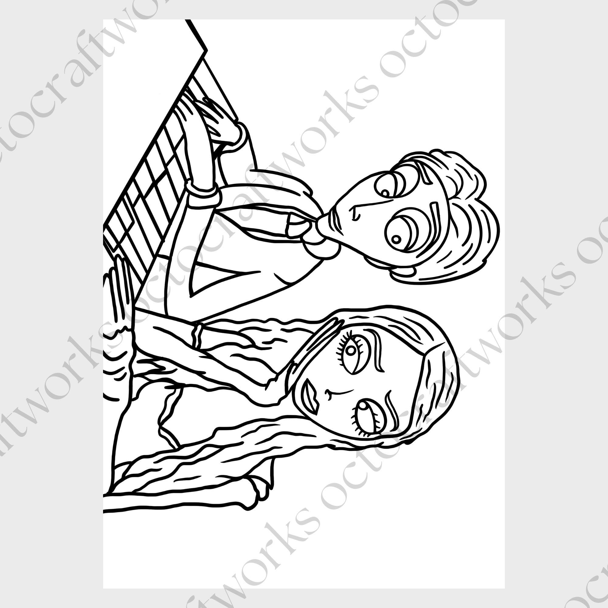 Corpse Bride Coloring Pages, Tim Burton Coloring ,halloween Coloring ...