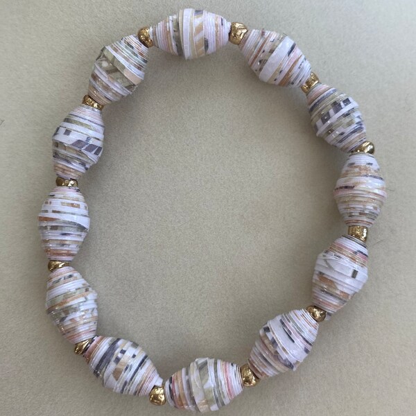 Paper Bead Bracelet - Etsy