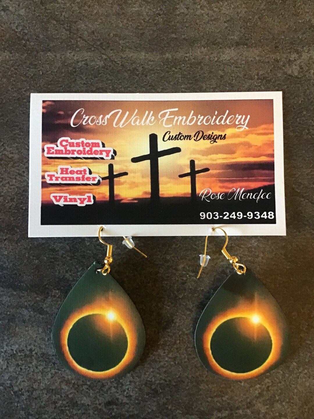 2024 North American Solar Eclipse Earrings. Light Weight Dangle Earrings. - Etsy