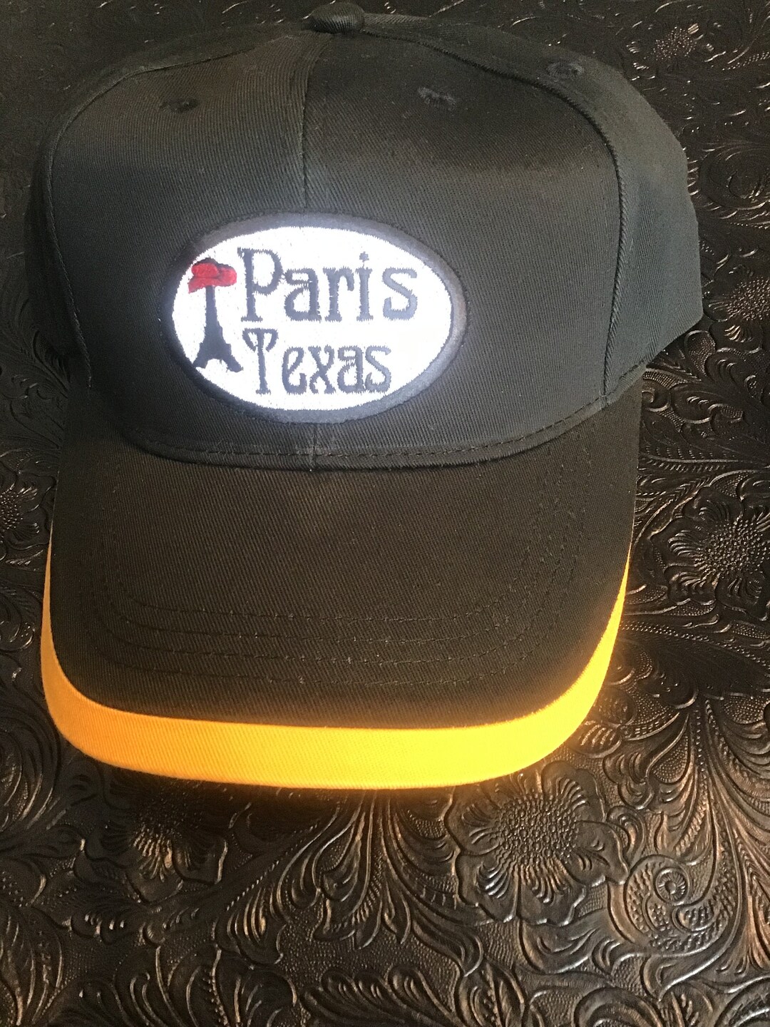 Paris Texas Hat. Beautiful Hat With Embroidered Patch. Eiffel Tower and ...
