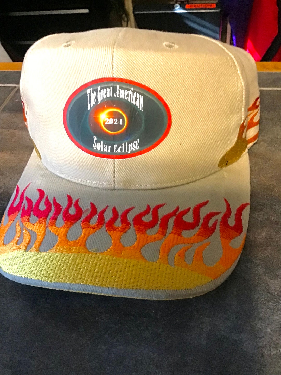 FLAMING HOT Solar Eclipse Hats 2024 Great American Eclipse - Etsy