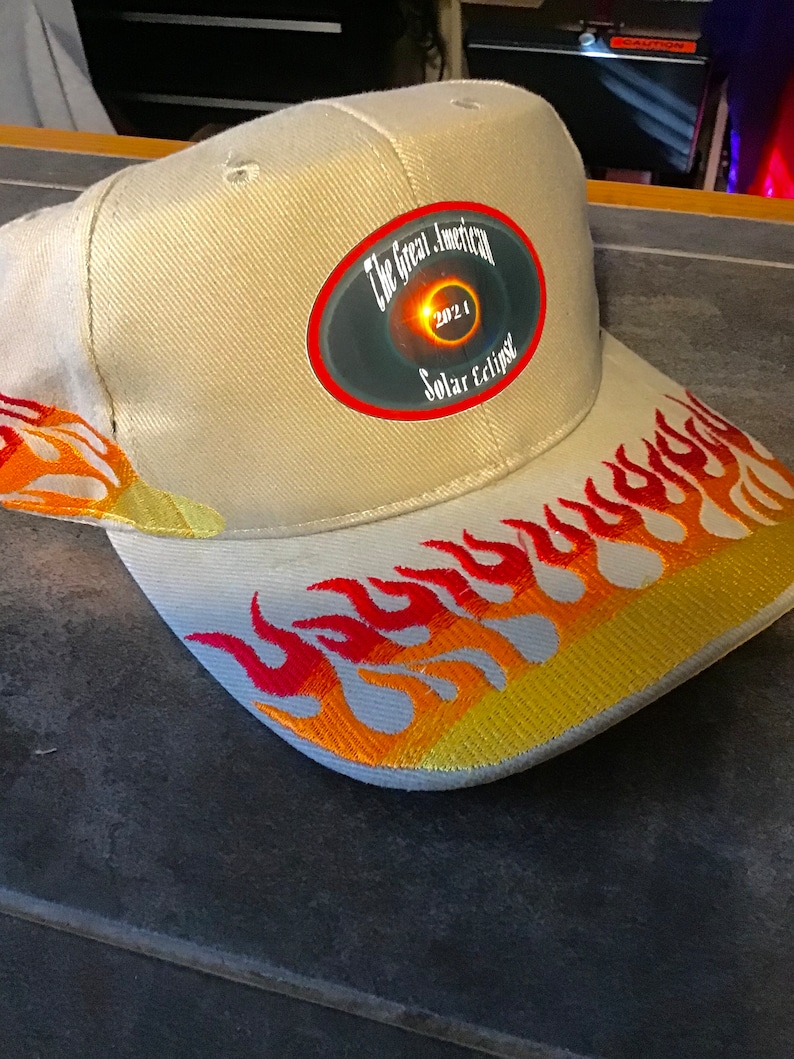 FLAMING HOT Solar Eclipse Hats 2024 Great American Eclipse - Etsy