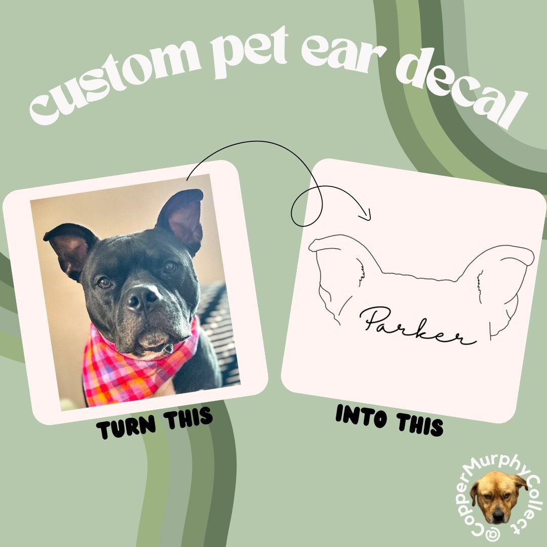 Custom Pet Ear Decal - Etsy