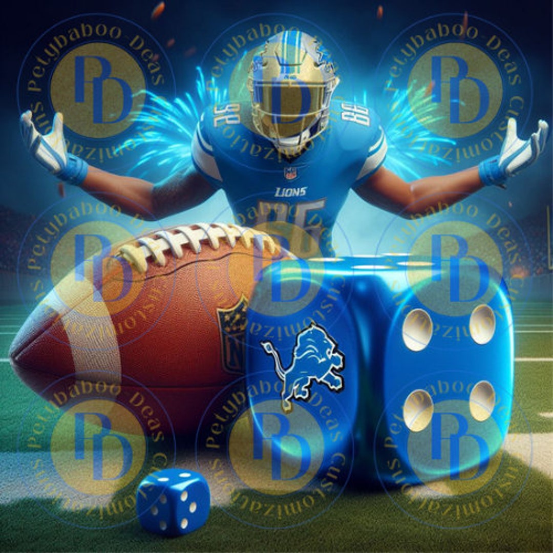 Detroit Football and Dice - Etsy