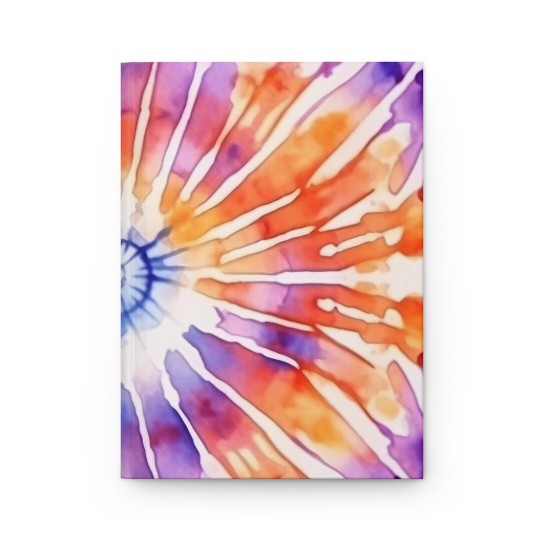 Watercolor Tie Dyed Journal, Stress Reduction Notebook, Well Being ...