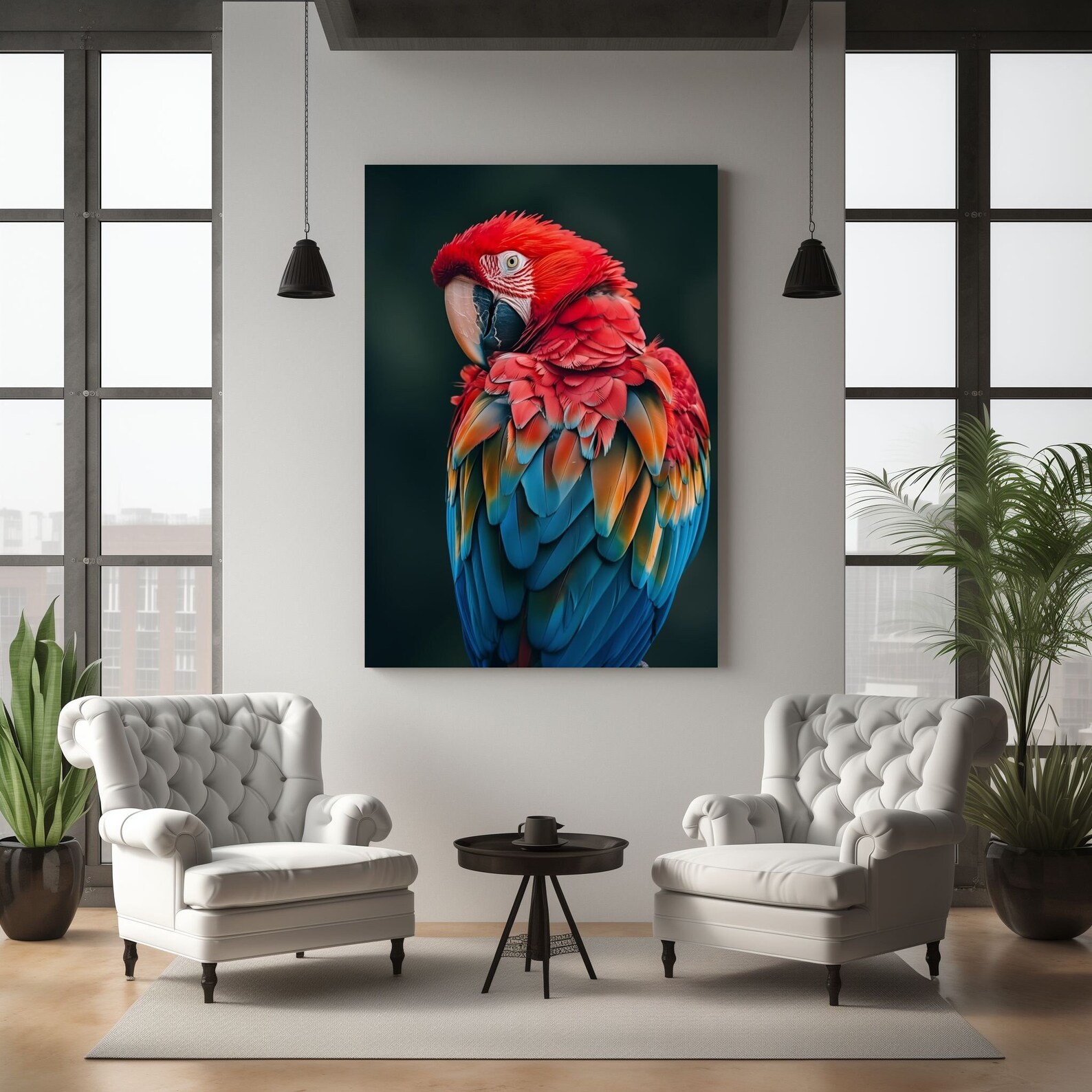 Printable Art: Parrot / Scarlet Macaw (v1) - Etsy