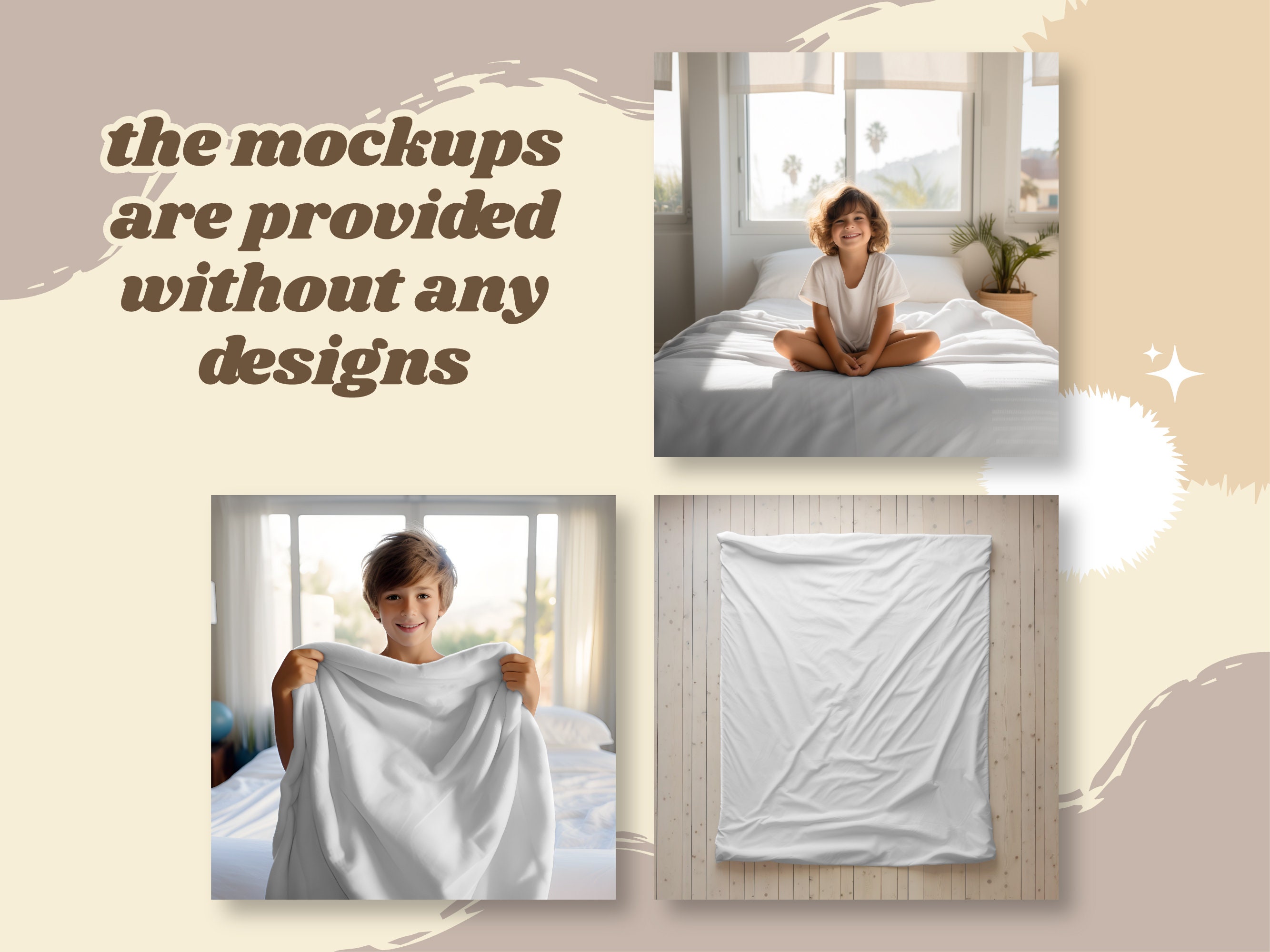12 Kid Blanket Mockups, Easy-to-use, Canva Mockups, Drag & Drop, Canva ...