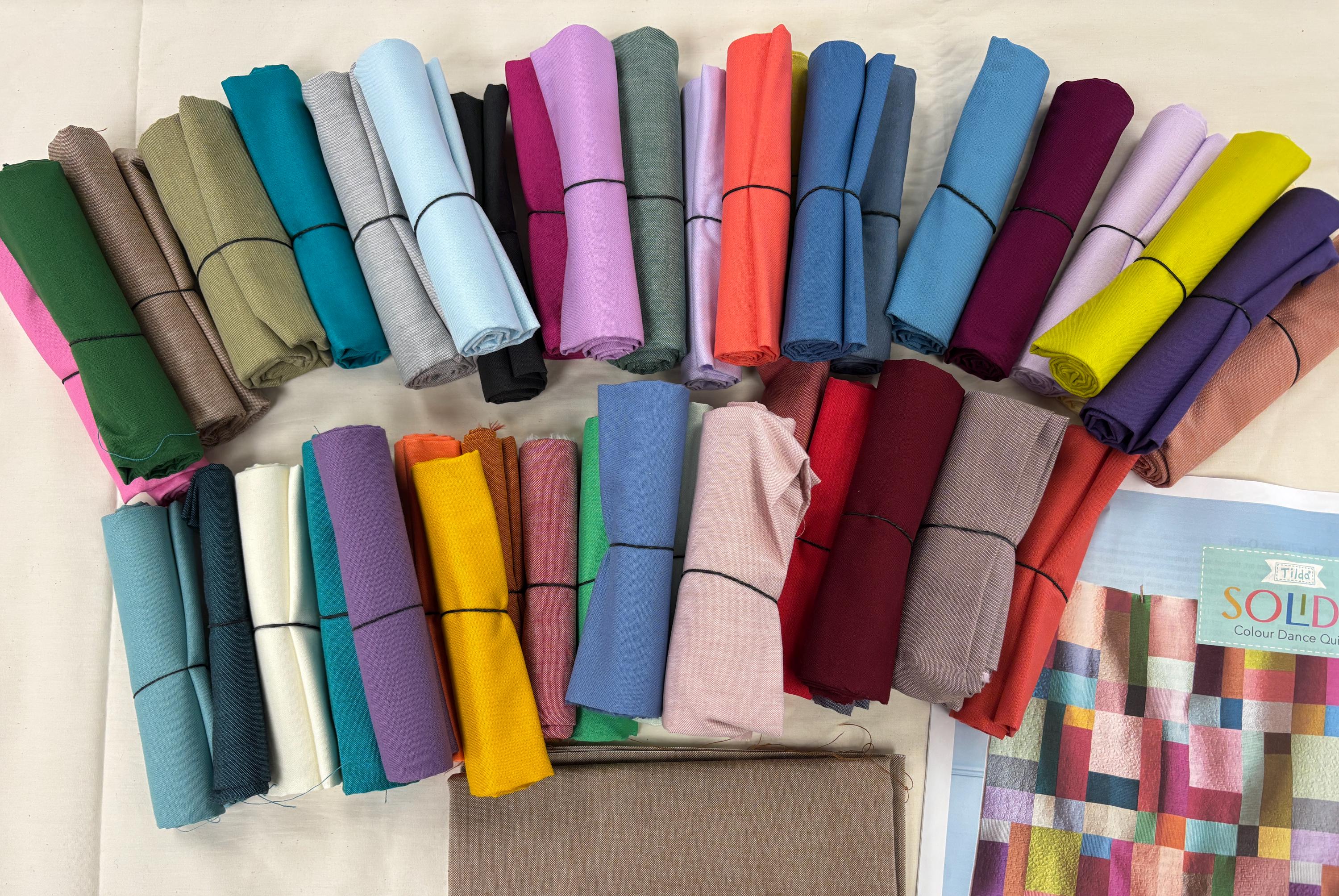 Tilda Colour Dance Quilt Kit. Curated Solid Fabrics 100% Cotton. Top ...