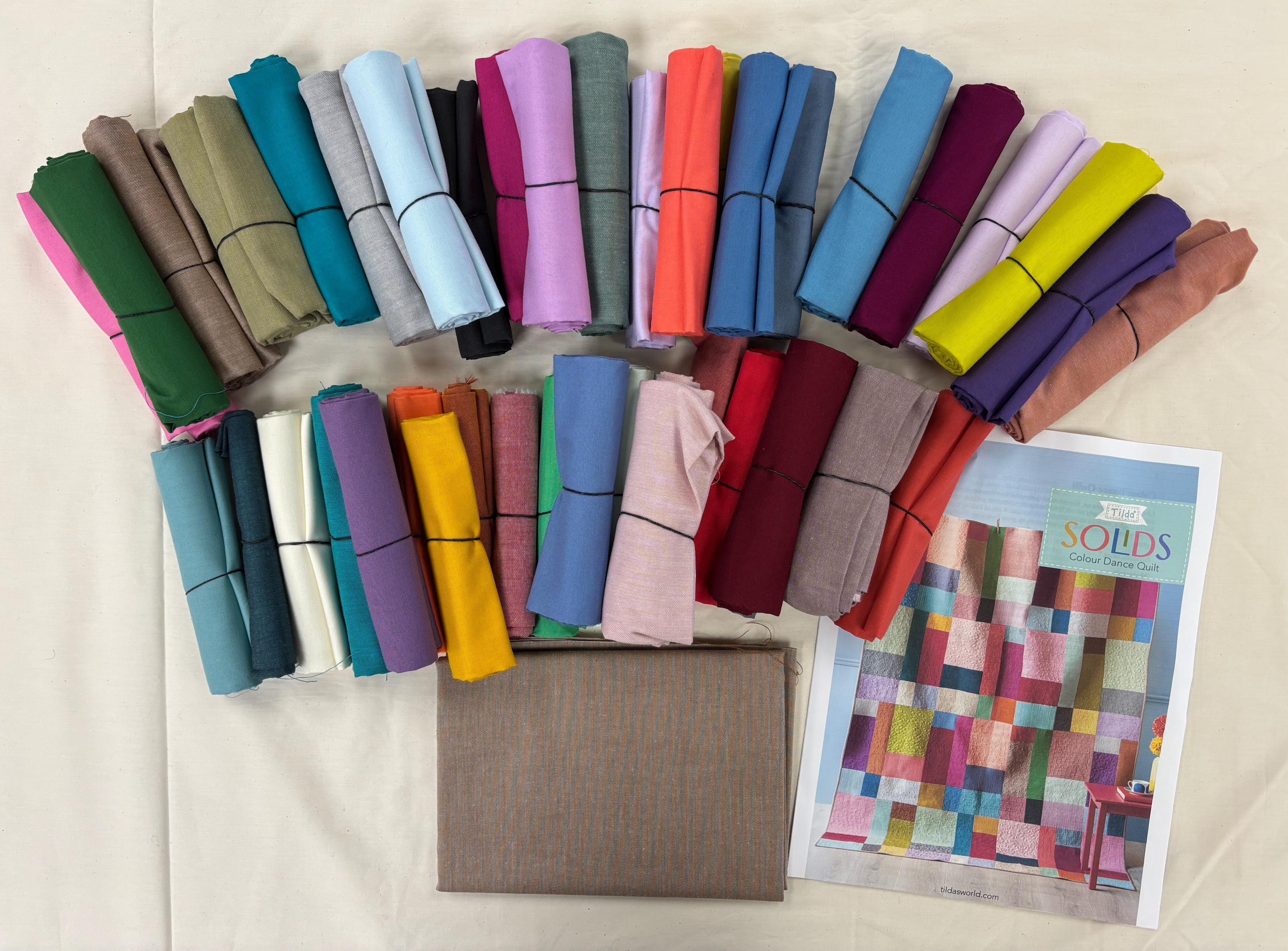 Tilda Colour Dance Quilt Kit. Curated Solid Fabrics 100% Cotton. Top ...