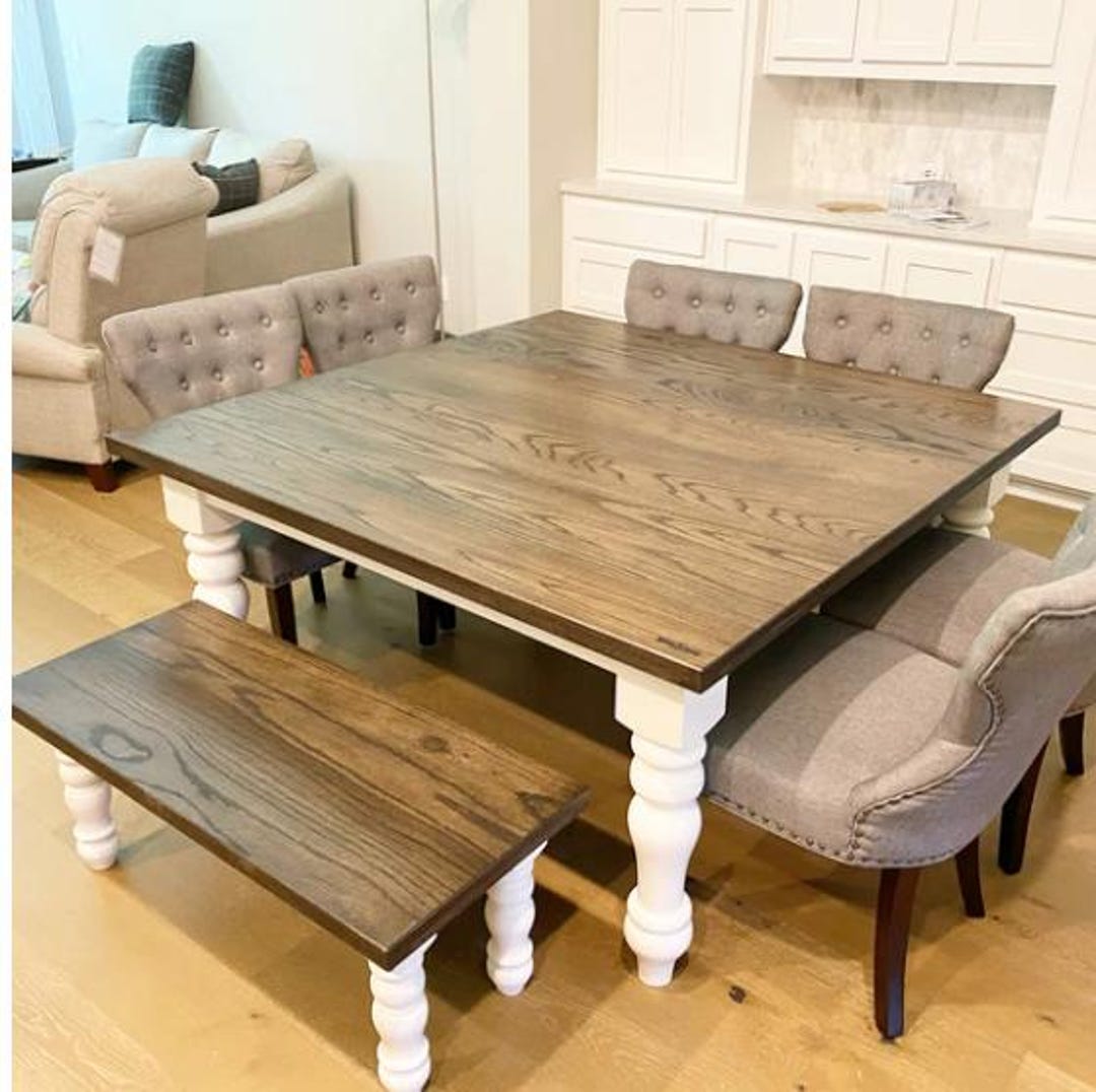 Square Farmhouse Table for Farmhouse Style Table Customizable Farm ...