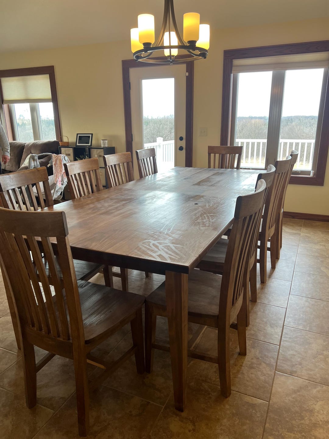 Custom Farmhouse Dining Table Set for Farmhouse Custom Table Wooden ...