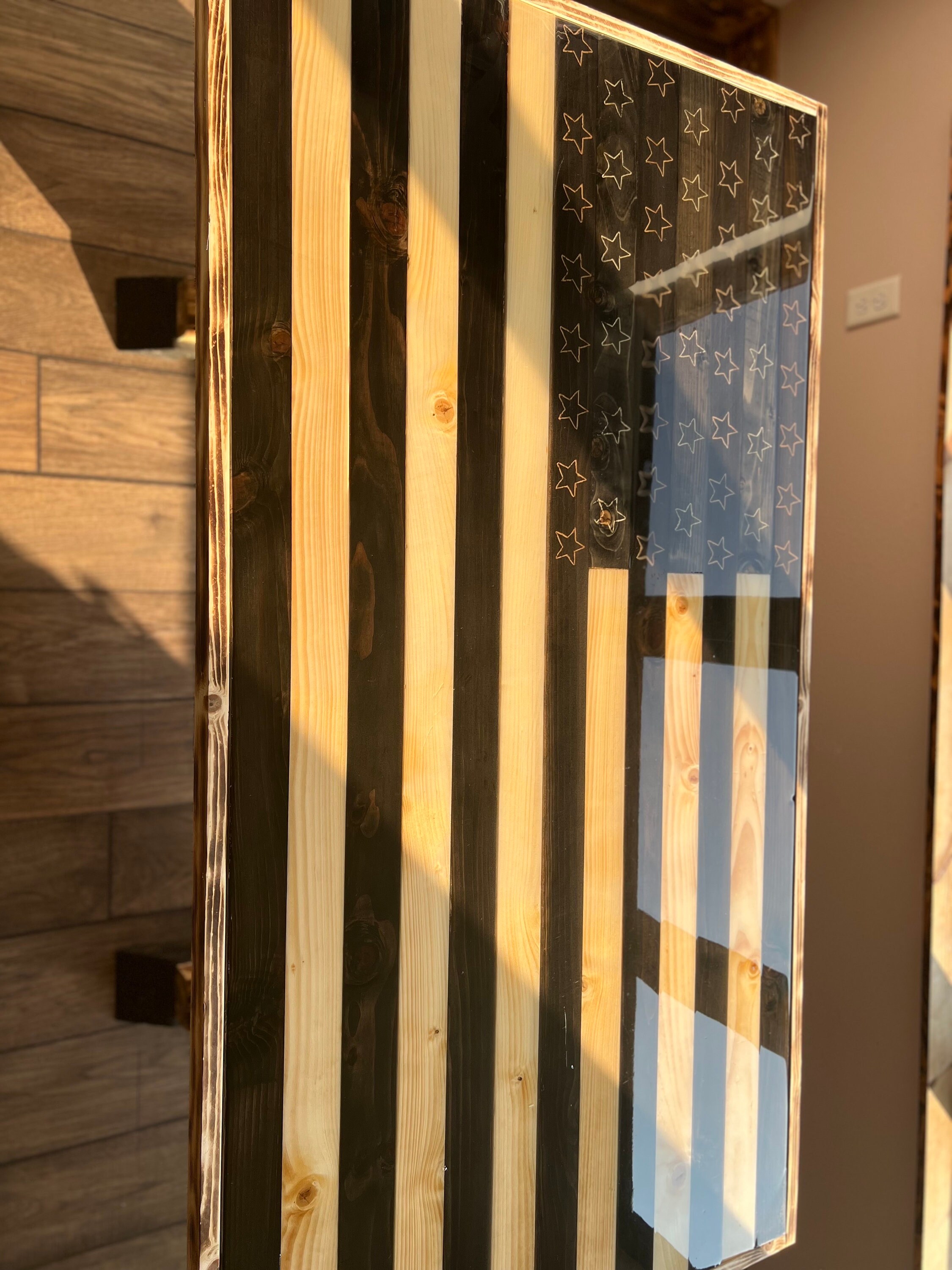 American Flag Table Rustic Epoxy Farmhouse - Etsy