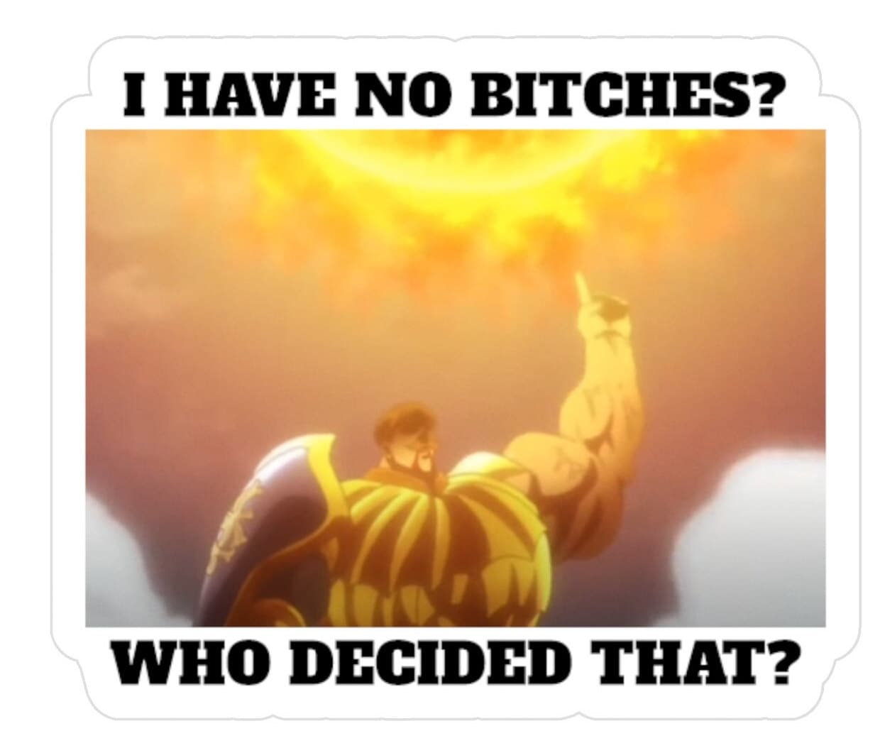 Escanor Who Decided That Vinyl Decal - Etsy Escanor Who Decided That Vinyl Decal - Etsy