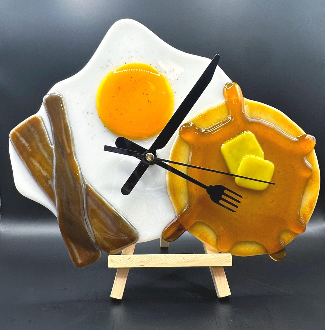 Egg, Pancake, and Bacon Clock. Clock for Your Favorite Foodie!! - Etsy