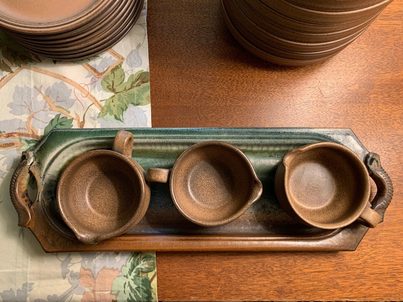 Denby Hall English Stoneware, Cimmaron Pattern Dinnerware, 1970's New ...