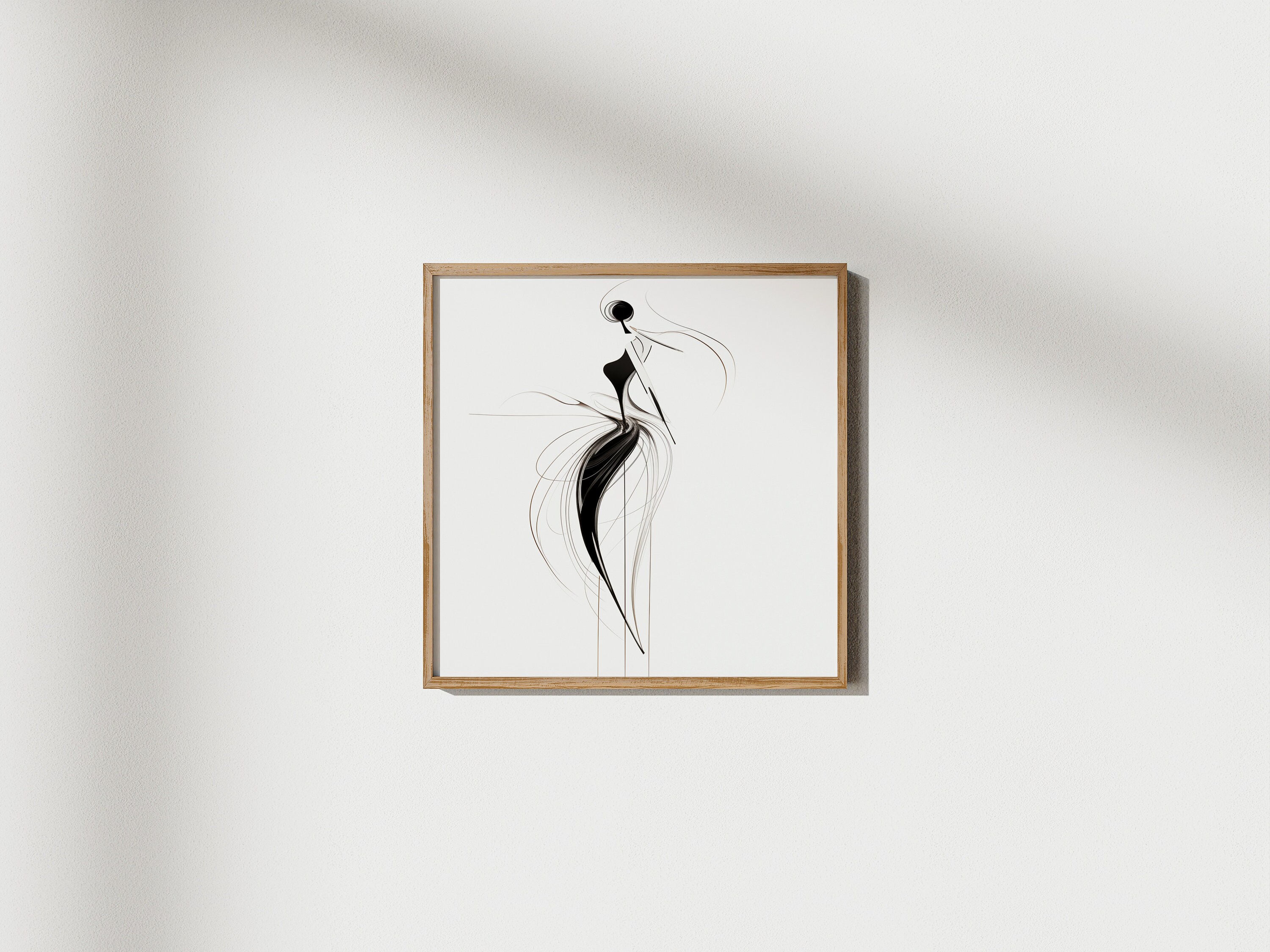 Abstract Minimal Female Figure Fine Line Ink Sketch (bundle of 3 ...