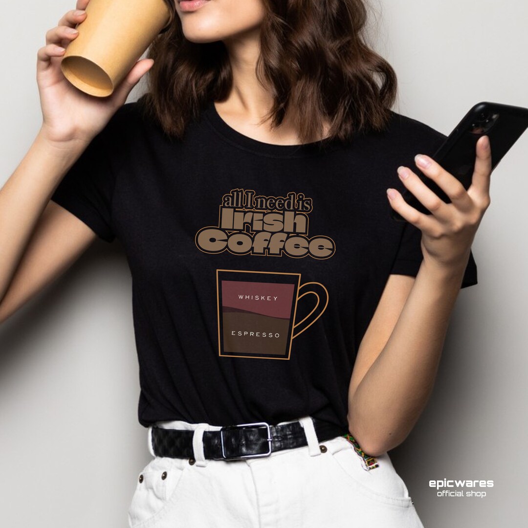 Coffee Recipe Shirt Irish Coffee Cup Shirt Organic Cold Brew Coffee ...
