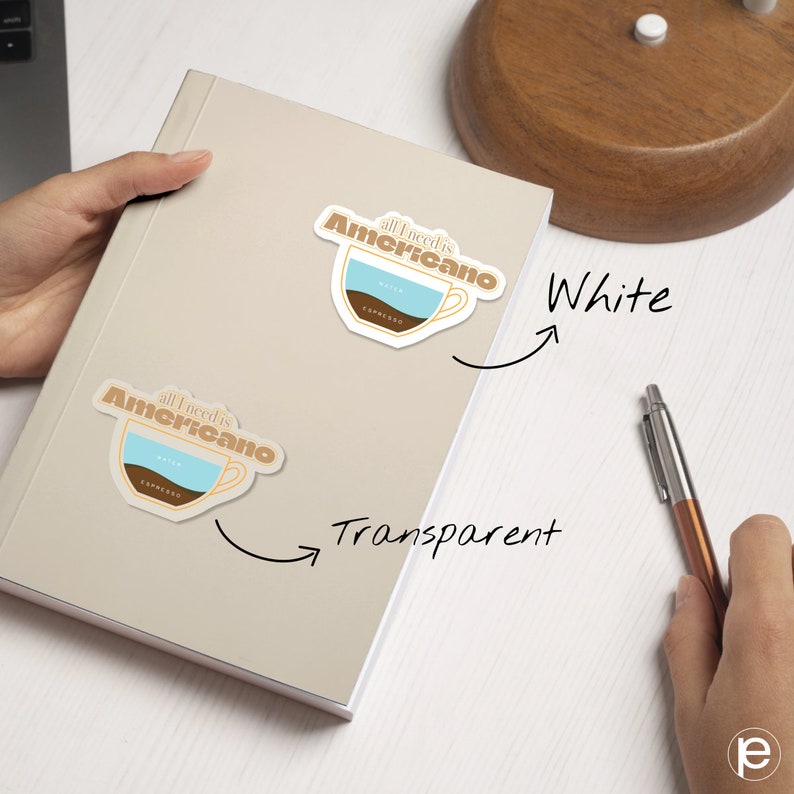 A Cup of Americano Sticker Iced Caffè Americano Coffee Gift for Coffee ...