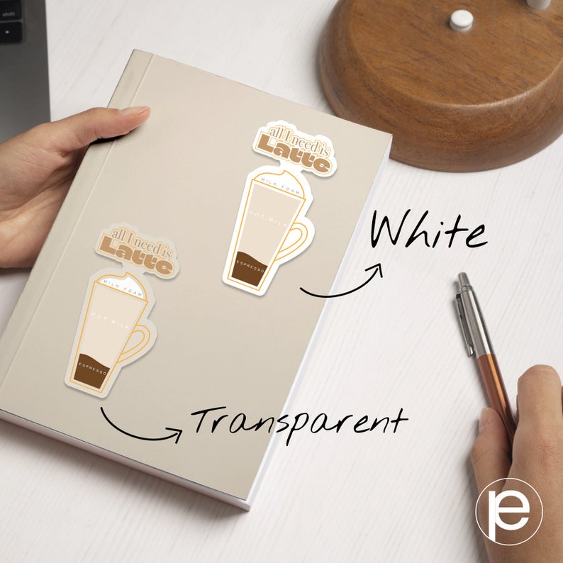 A Cup of Iced Café Latte Sticker Organic Cold Brew Coffee Gift for ...