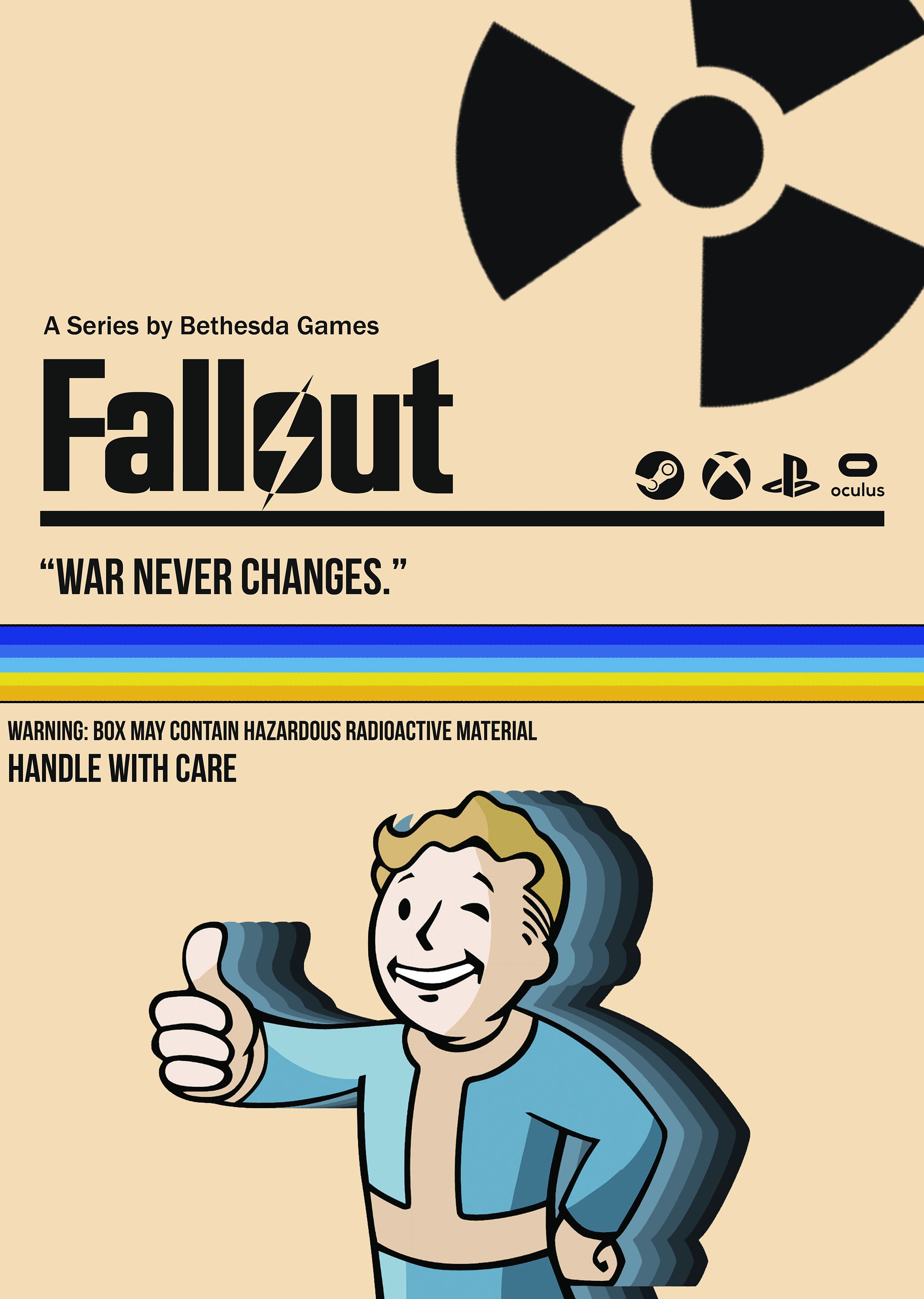 Fallout Retro Style Digital Game Poster VHS Minimalistic Style ...